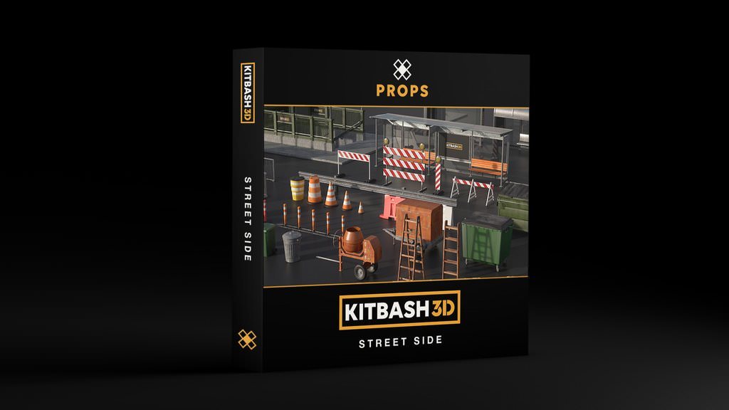 模型 Kitbash3d PROPS STREET SIDE - 3D模型/雕刻笔刷 - CG分享网 CG教程 CG模型 设计素材 ...